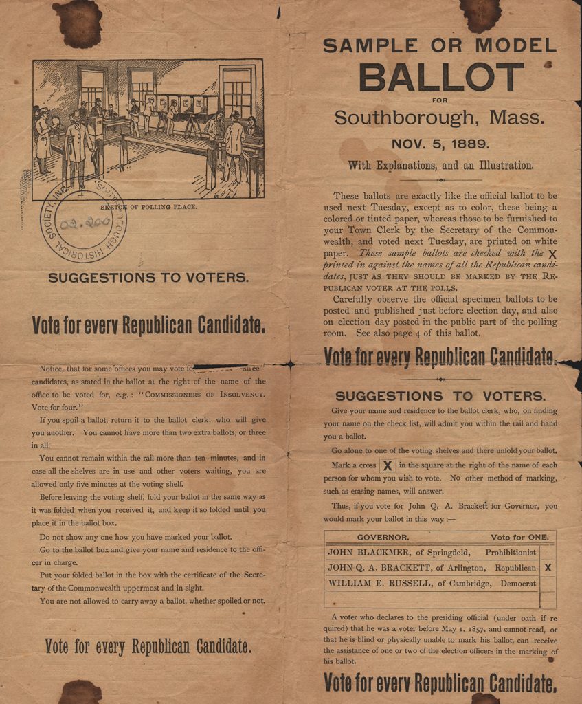 Massachusetts election history – Southborough Historical Society